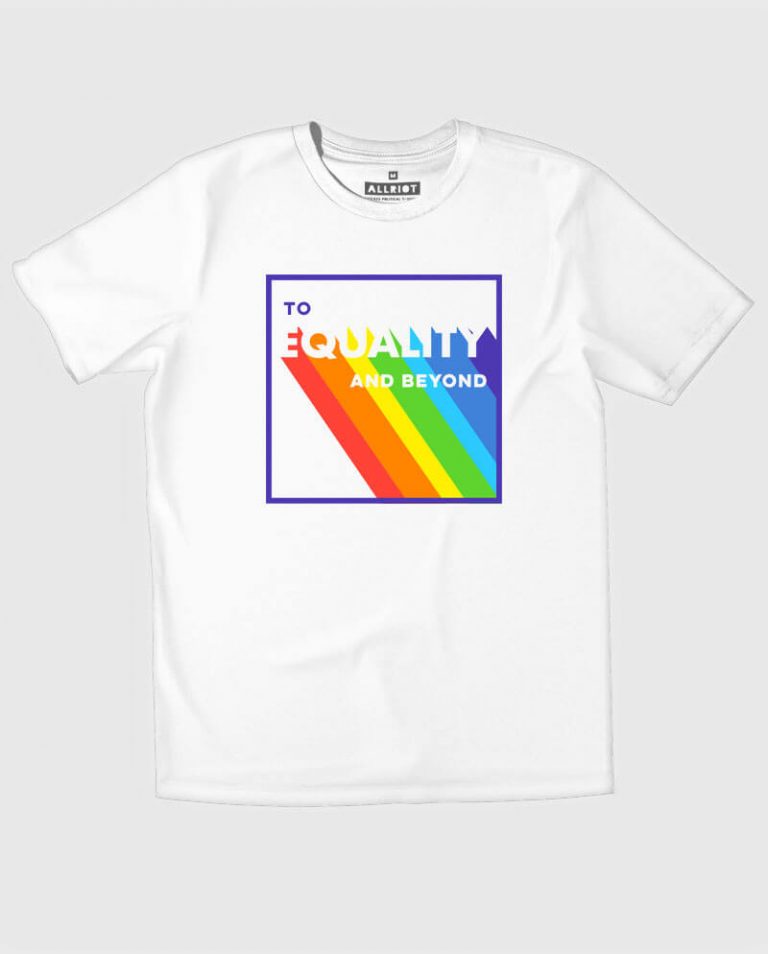 To Equality & Beyond Pride T-shirt - LGBTQ Rainbow | ALLRIOT