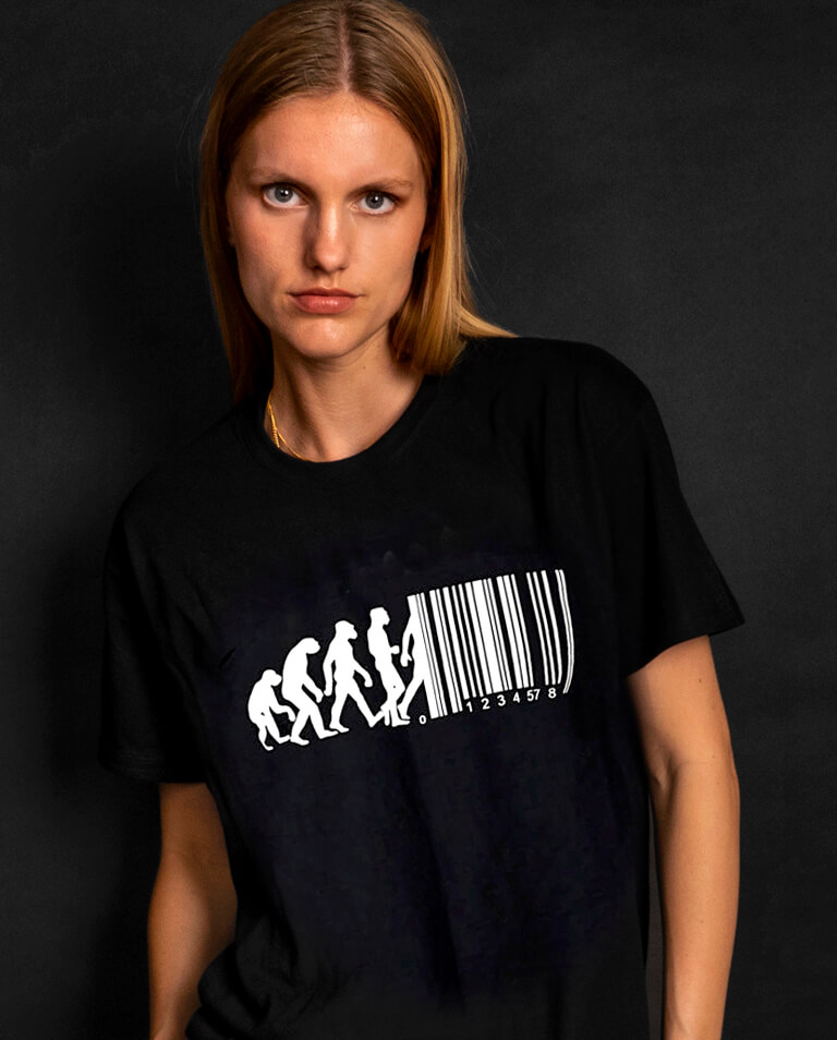Barcode T-shirt - March of Progress Evolution Tee | ALLRIOT