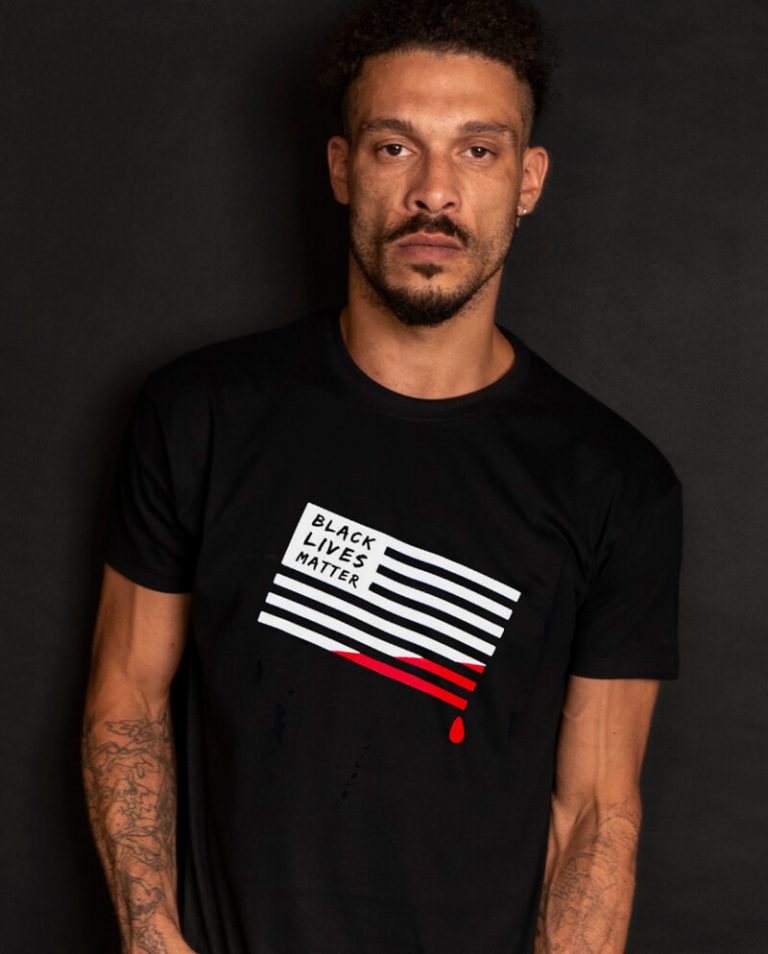 Black Lives Matter T-shirt - BLM American Flag | ALLRIOT