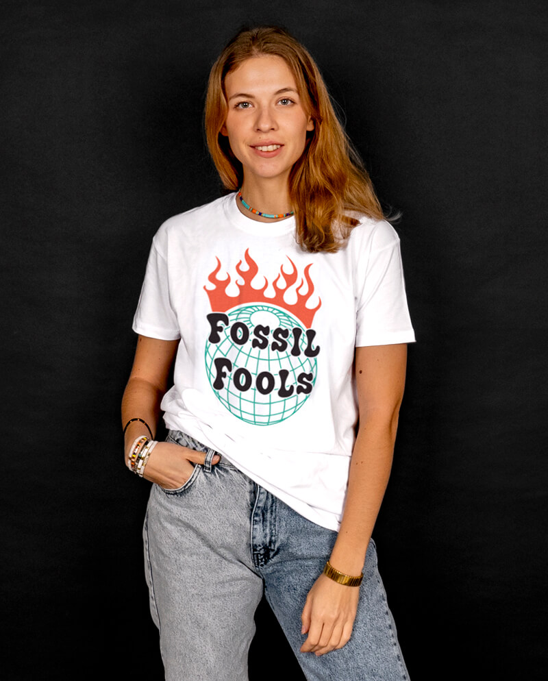 Fossil Fools T-shirt - Fossil Fuel Climate Crisis | ALLRIOT