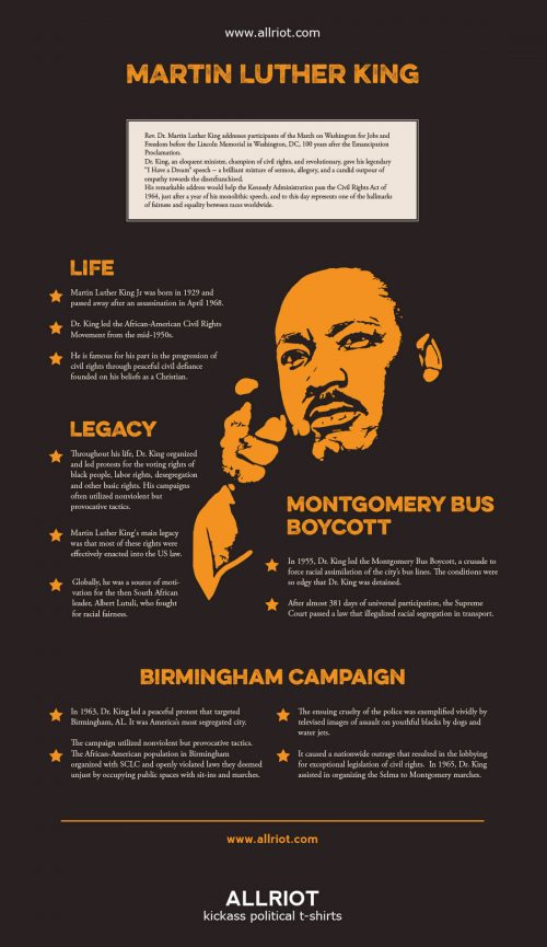 Martin Luther King - Life & Legacy - Infographic by ALLRIOT
