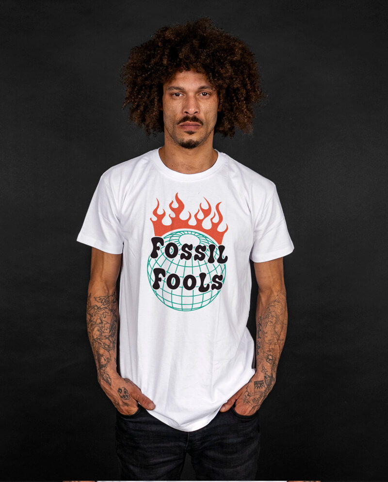 Fossil Fools T-shirt - Fossil Fuel Climate Crisis | ALLRIOT
