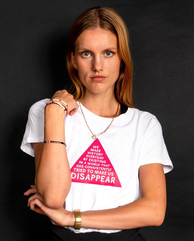 Pink Triangle T-shirt - Pride Queer & Trans Rights | ALLRIOT