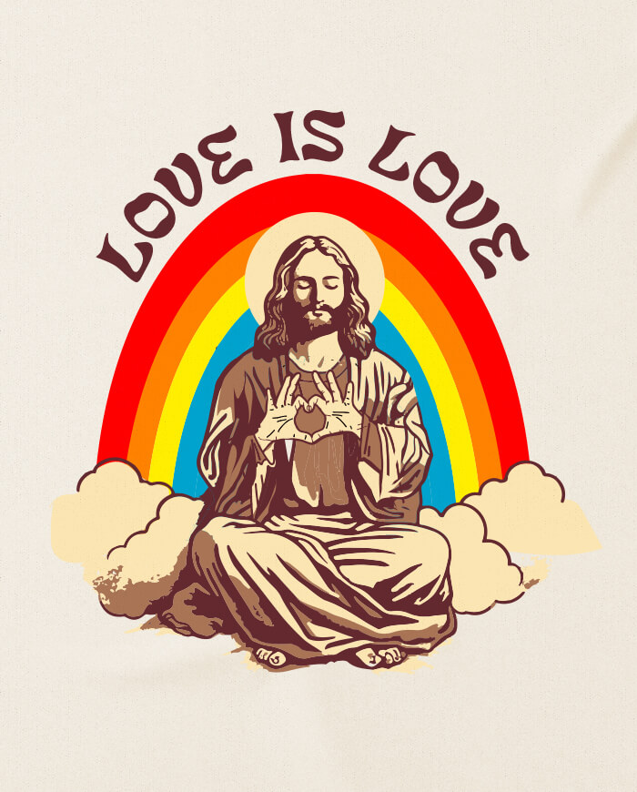 Jesus Approves - Pride T-shirt - Love is Love | ALLRIOT
