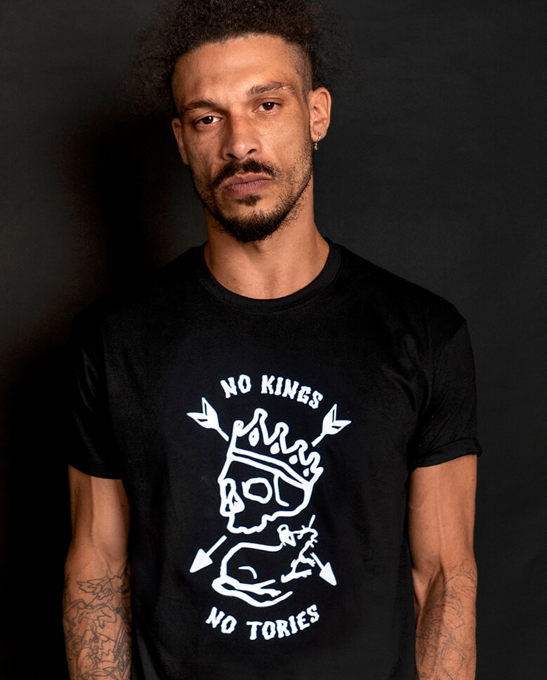 No kings No Tories T-shirt: Anti Monarchy Anti Tory | ALLRIOT