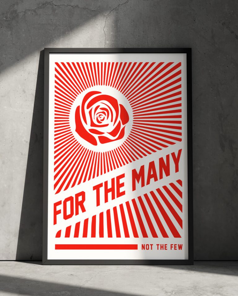 For The Many Not The Few Poster| ALLRIOT Socialist Wall Art