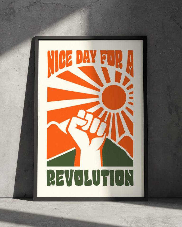 Nice Day For A Revolution Poster: ALLRIOT Political Wall Art