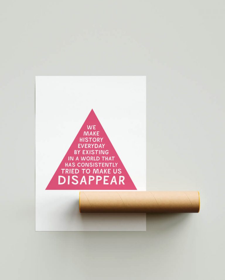 Pink Triangle Pride Poster | ALLRIOT LGBTQ+ Art Prints