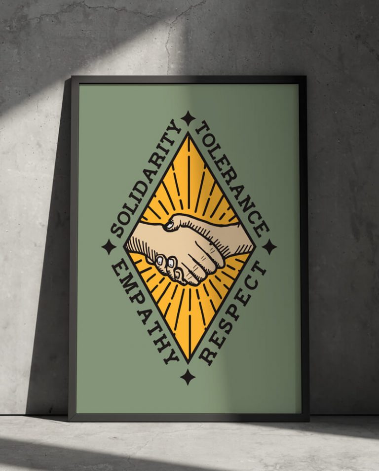 Solidarity Empathy Tolerance Respect Poster | ALLRIOT Art