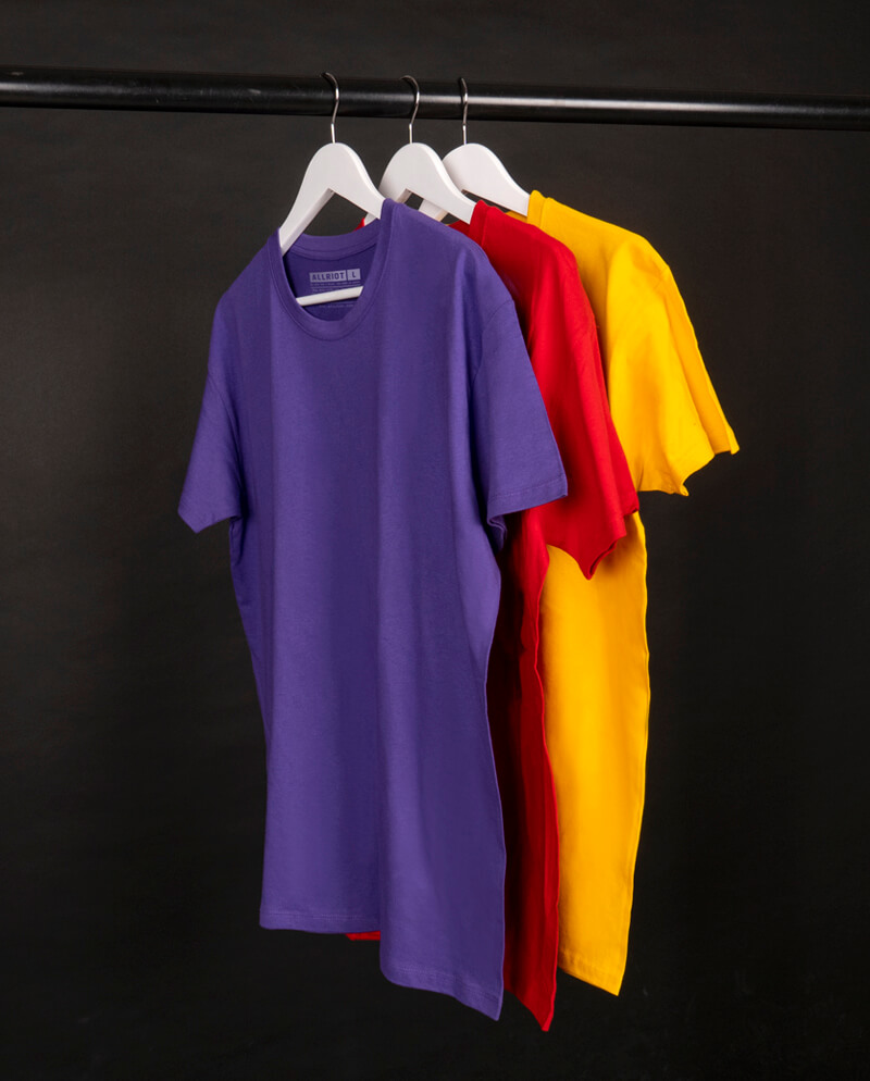 T-shirt Multipack - 3 Plain Crewneck Cotton Tees - ALLRIOT