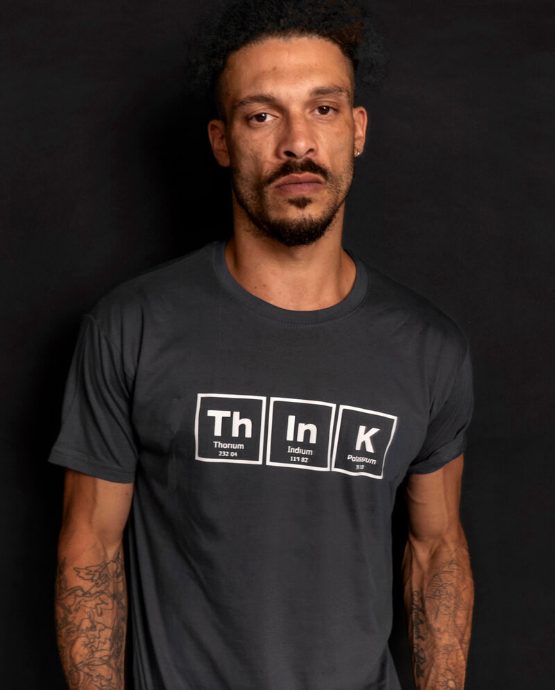 Think T-shirt - Periodic Table Funny Science Tees | ALLRIOT