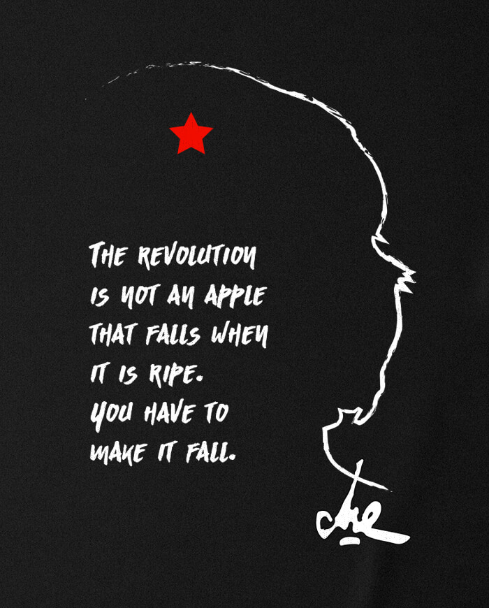 Che Guevara T-shirt - Revolution Quote | ALLRIOT
