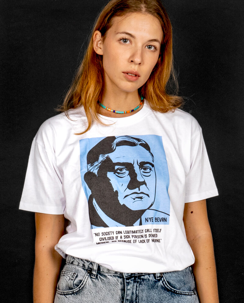 Nye Bevan NHS T-shirt: Healthcare is a Human Right | ALLRIOT